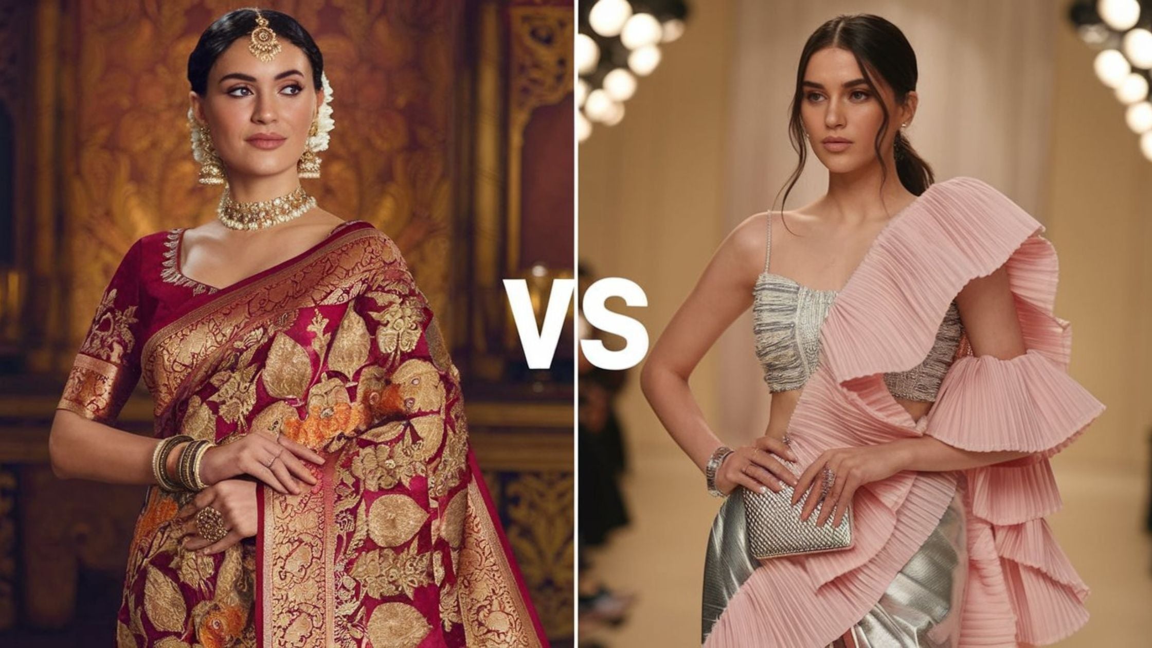 Traditional vs. Modern Sarees – Which One Suits You Best? – Red Ruby Fashion